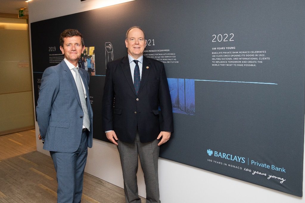 HSH Prince Albert visits exhibition marking Barclays century of banking ...