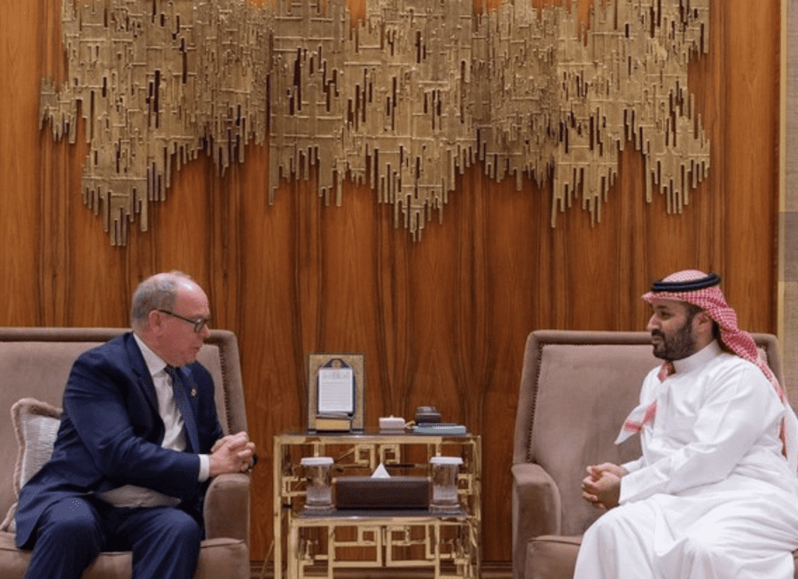 Saudi Crown Prince talks sport, culture, with Prince Albert in Riyadh ...