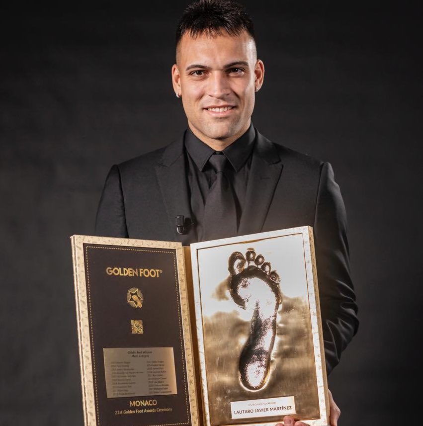 Monaco honours Lautaro Martinez at Golden Foot Awards in celebration of ...
