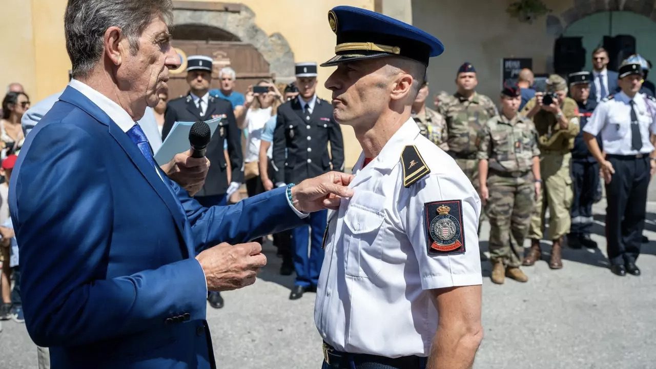 Holiday hero: Monaco firefighter honoured for saving life in the Alps ...