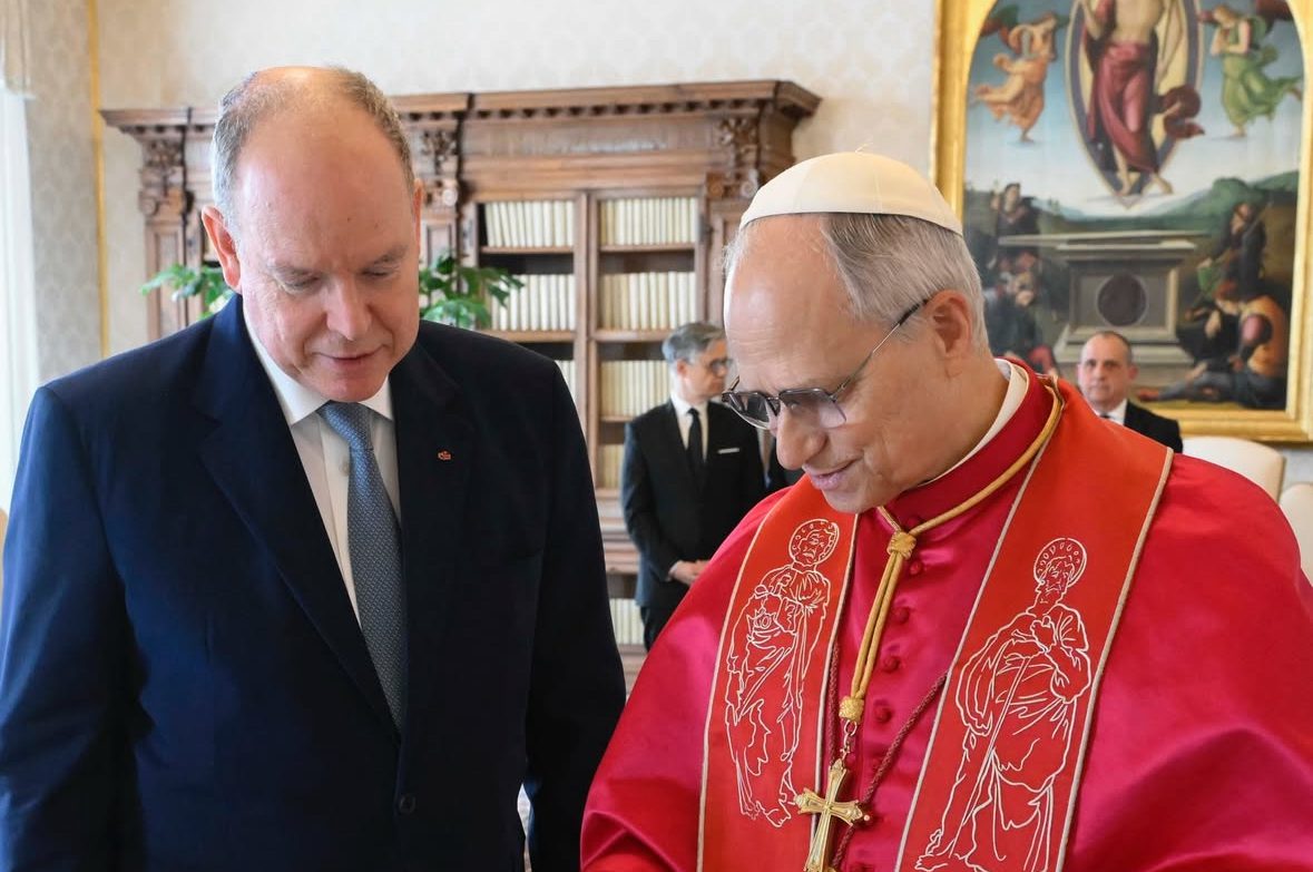 HSH Prince Albert II received by Pope Leo XIV during Vatican visit ...